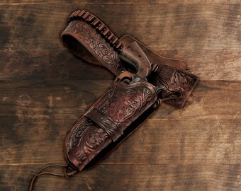 Old West Single Action Pistol Holster. Wild West Gun Holster - Etsy