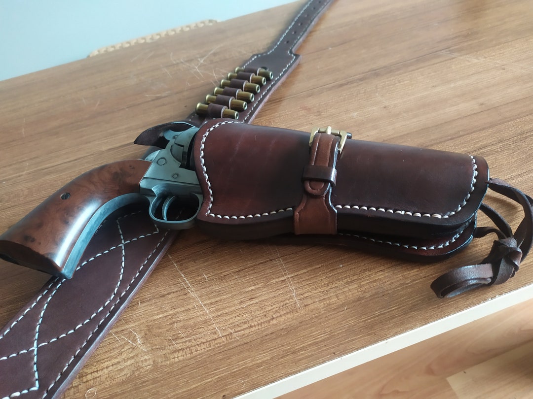 Old West Single Action Pistol Belt & Holster. Wild West Gun Holster and ...