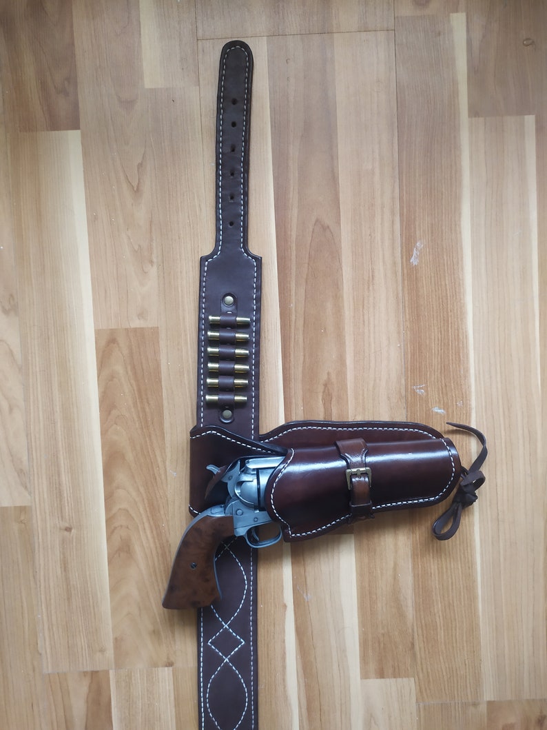 Old West Single Action Pistol Belt & Holster. Wild West Gun Holster and ...