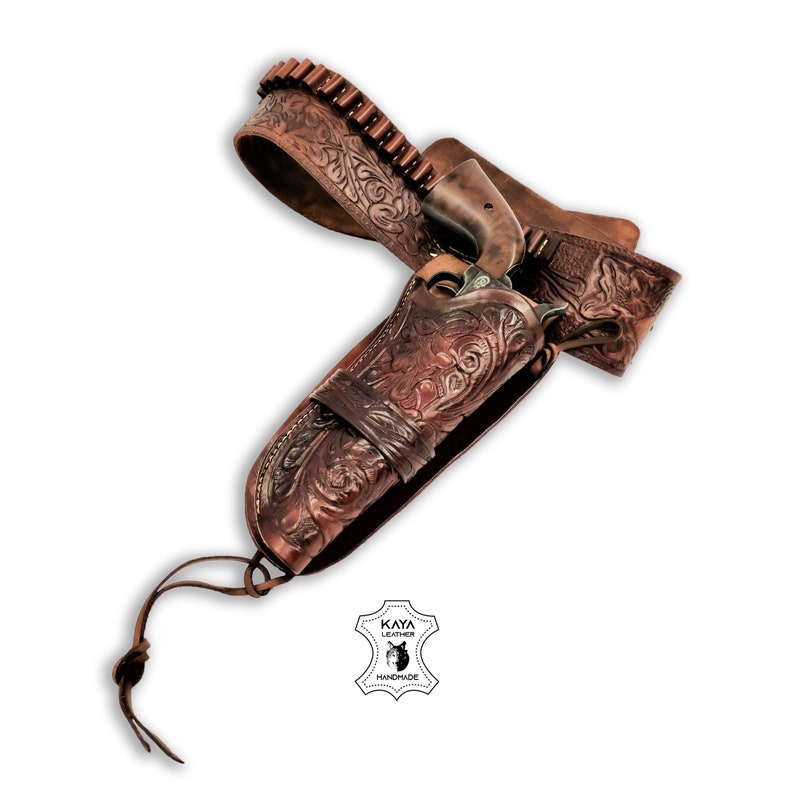 Old West Single Action Pistol Belt & Holster. Wild West Gun Holster and ...