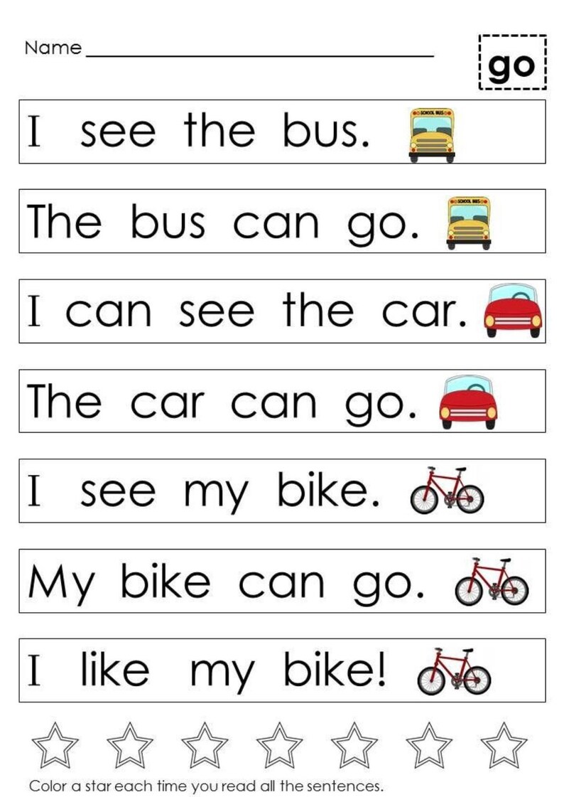 Elementary Reading Worksheets - Etsy Canada