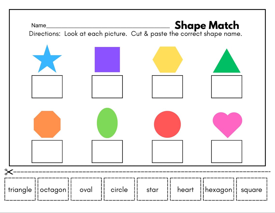 Summertime Matching Worksheets - Etsy