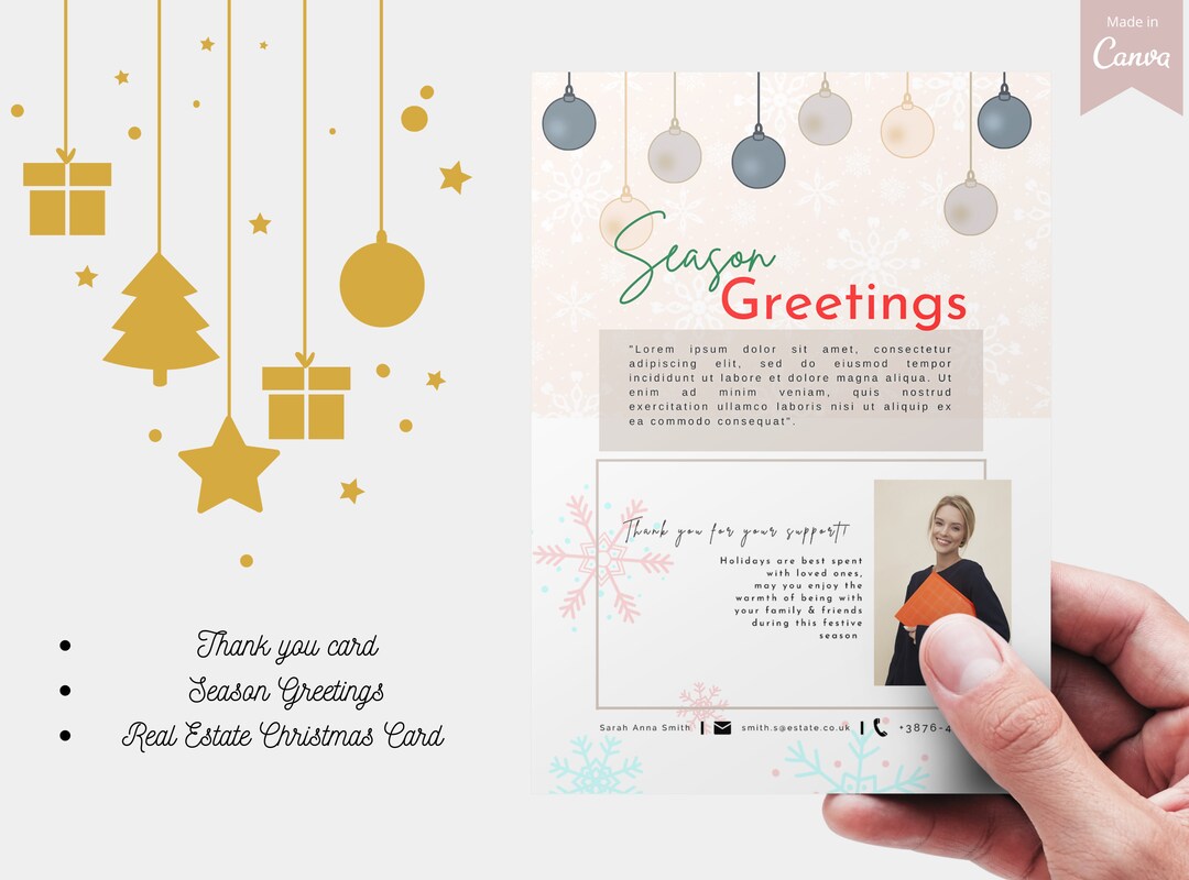 Real Estate Thank You Card | Season Greetings | Realtor Season ...