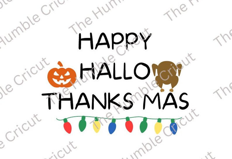 Funny Holiday Svg, Funny Svg, Happy Hallow Thanks Mas Svg, Halloween ...
