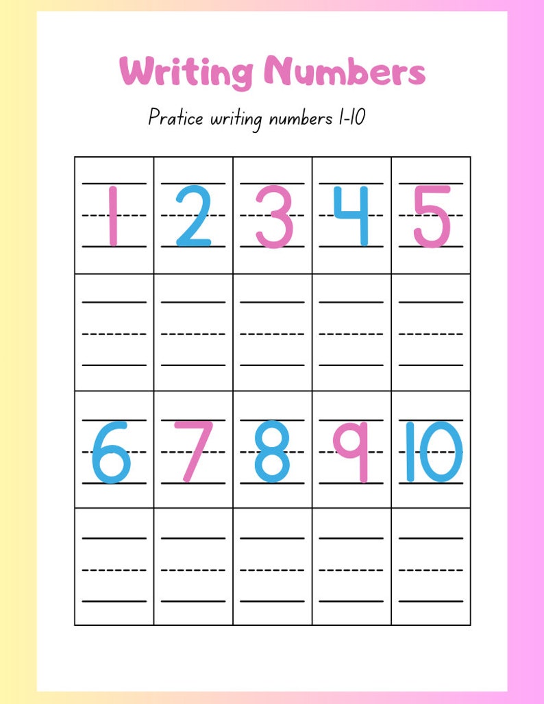 30 Preschool Math Printable Worksheets - Etsy