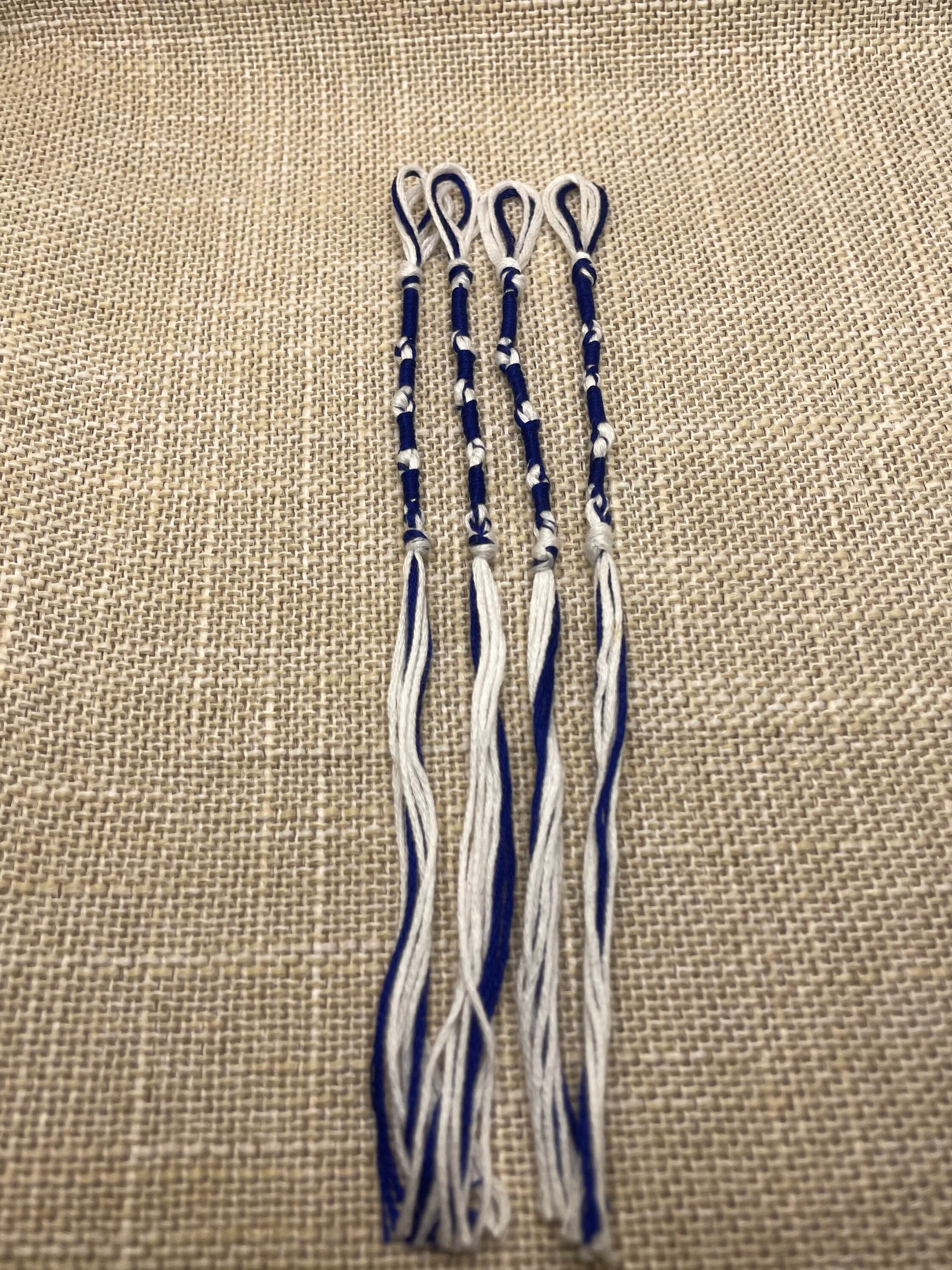 Blue White Tzit Zit tassel or Fringe - Etsy