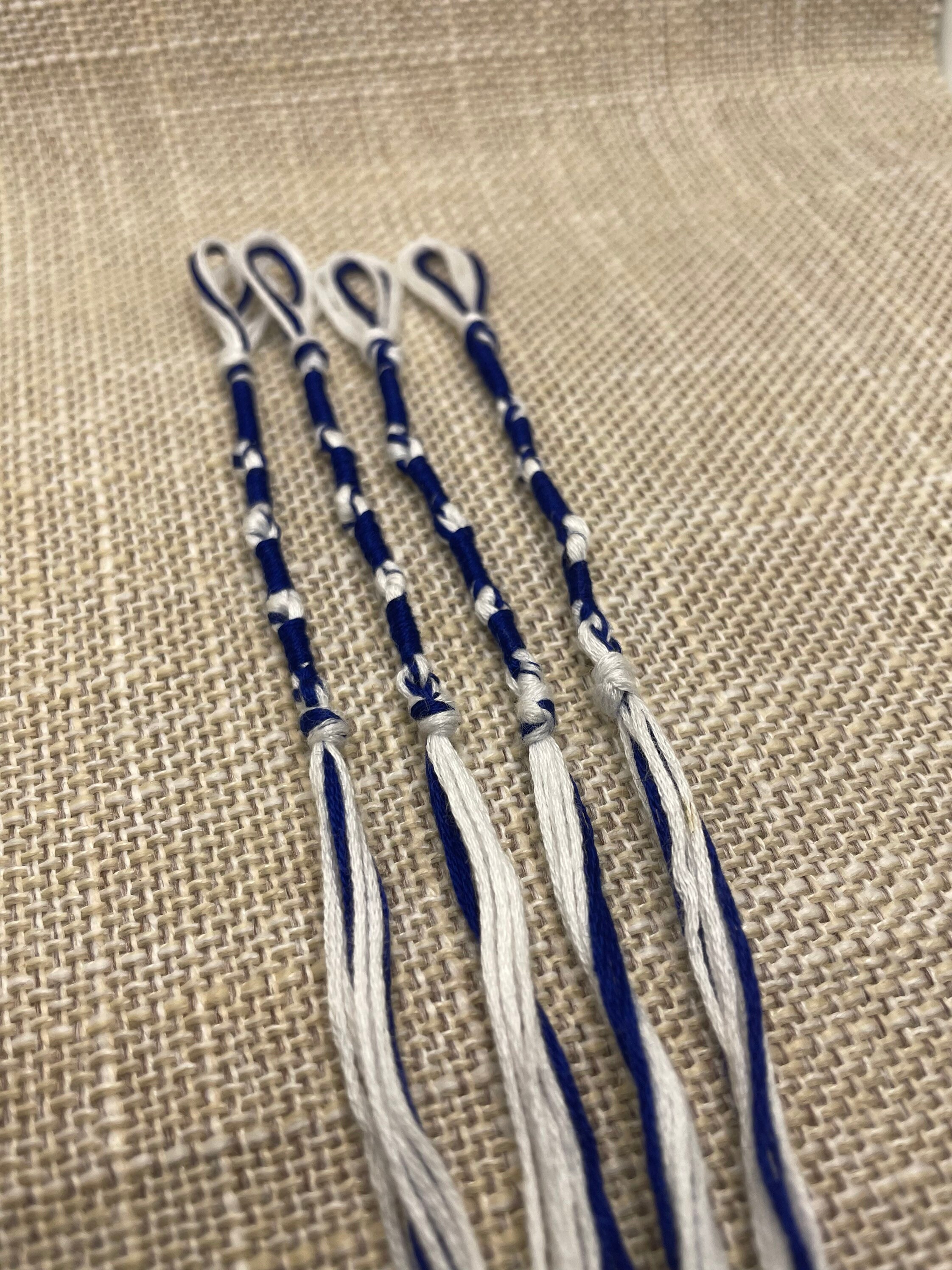 Blue White Tzit Zit tassel or Fringe - Etsy