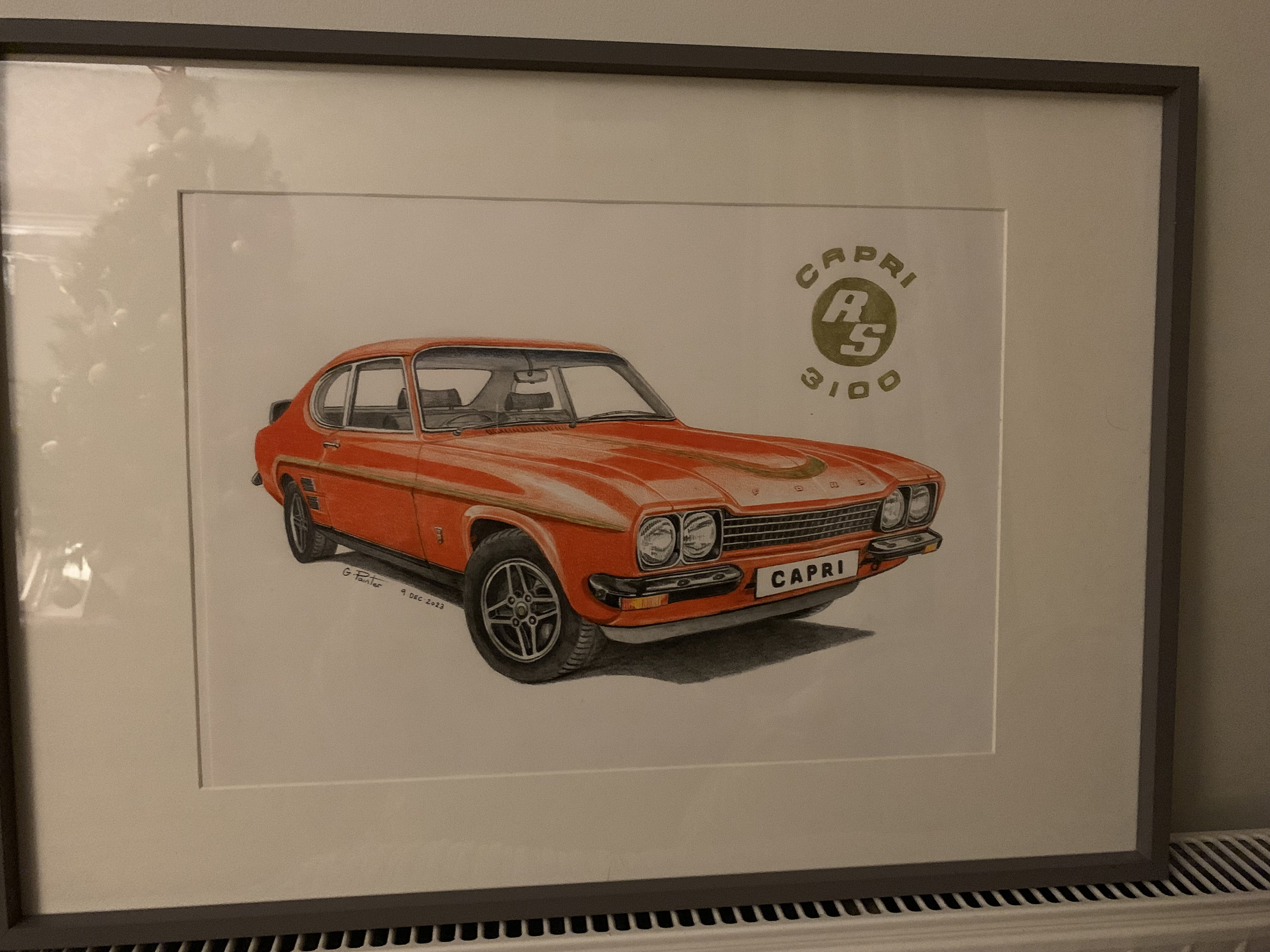 Ford Capri RS 3100. A Fine Art Pencil Drawing Print - Etsy UK