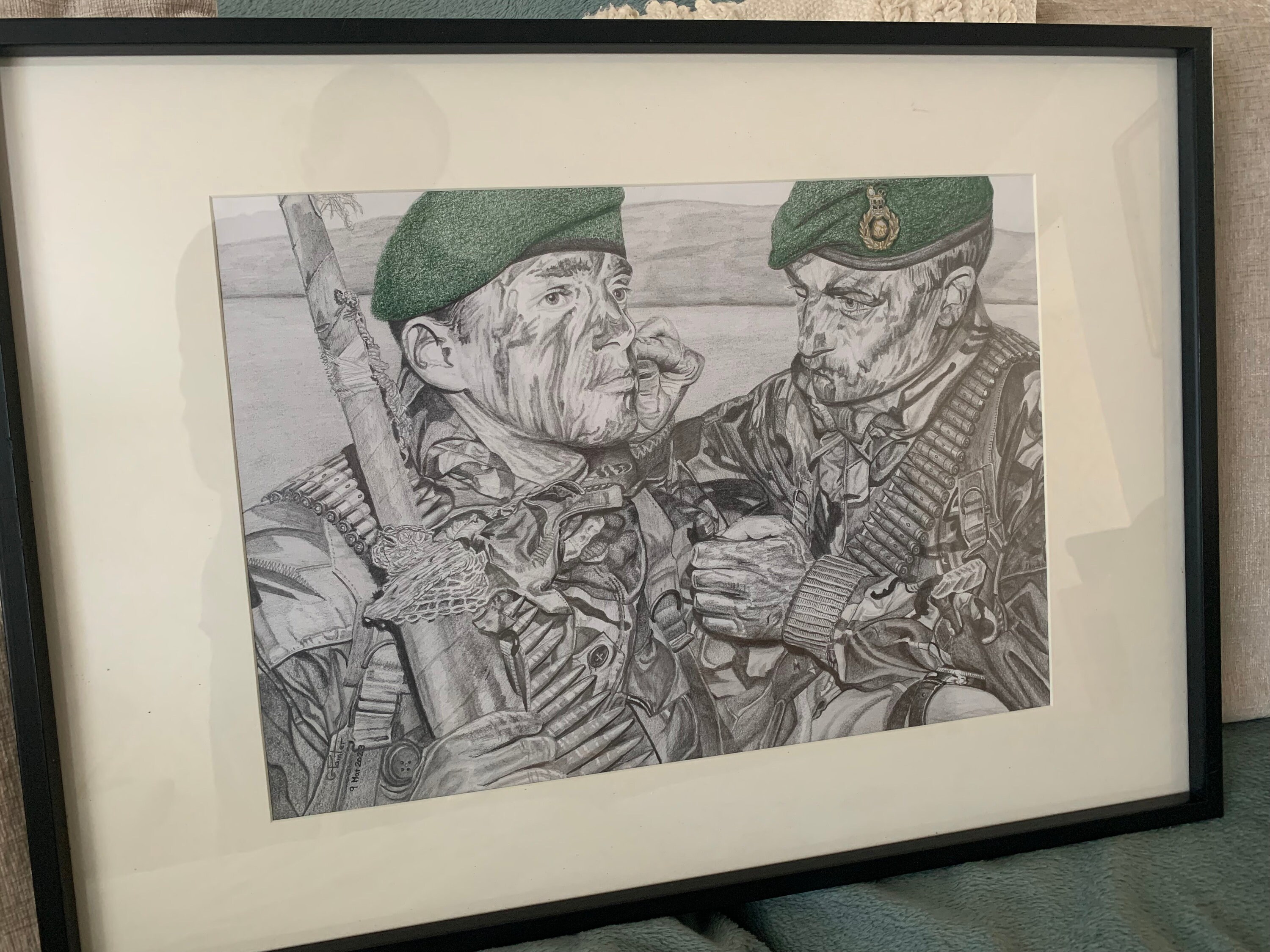 Royal Marine Commandos, C1982 Falklands Campaign. Fine Art Pencil ...
