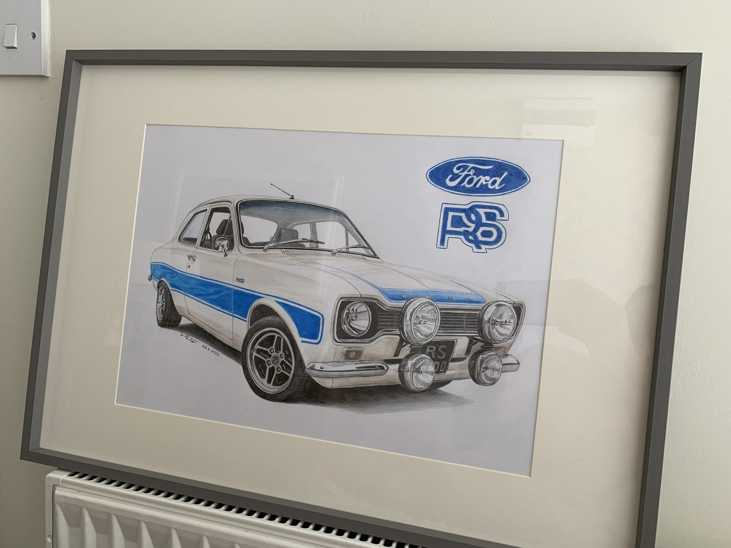 Ford Escort Mk 1 RS2000. A Fine Art Pencil Drawing Print. - Etsy UK
