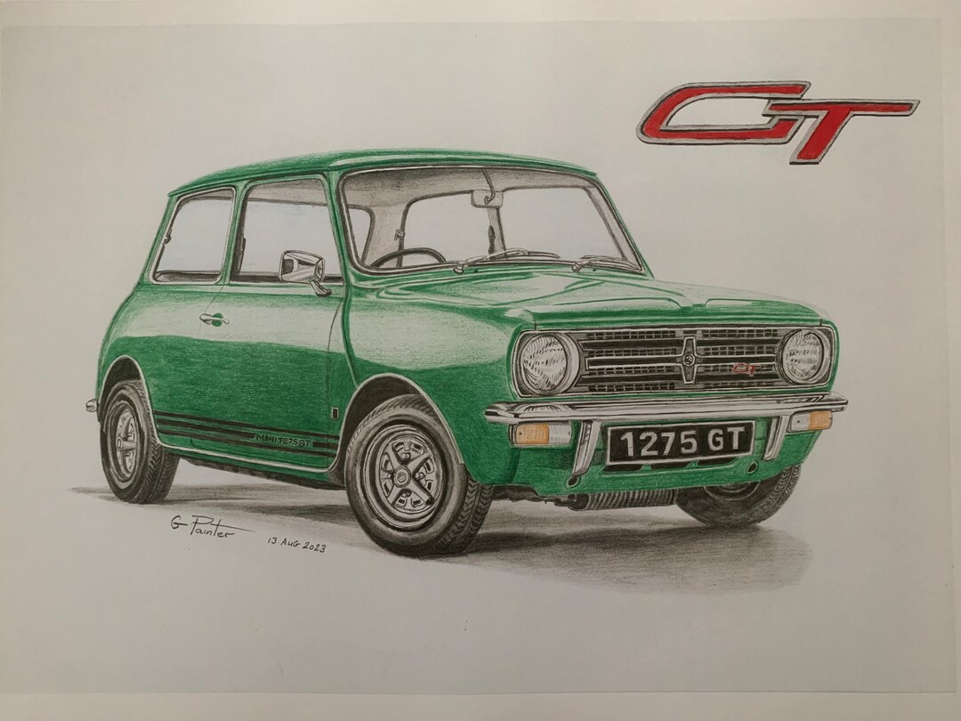 MINI 1275 GT, A Fine Art Pencil Drawing Print - Etsy UK