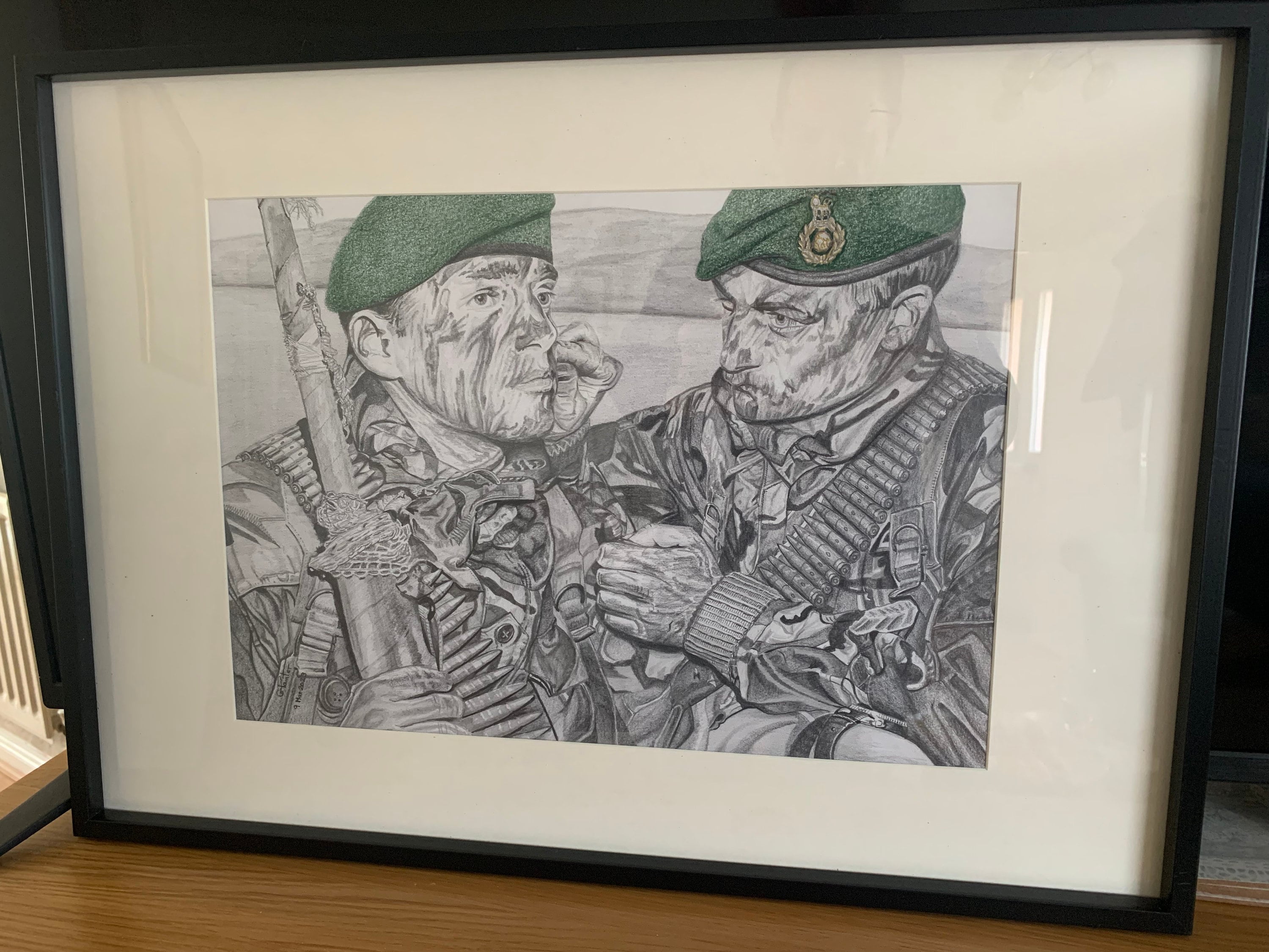 Royal Marine Commandos, C1982 Falklands Campaign. Fine Art Pencil ...