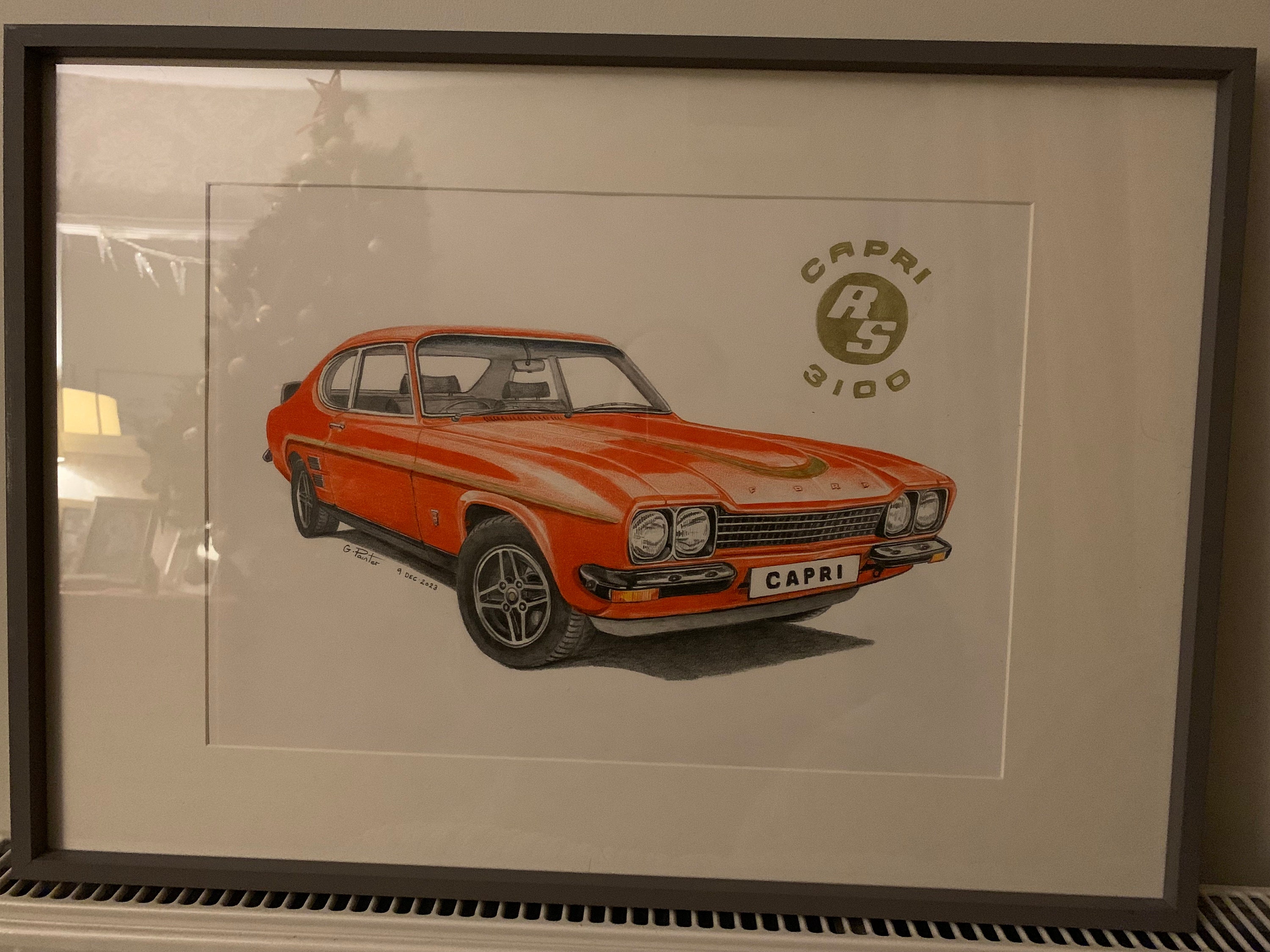 Ford Capri RS 3100. A Fine Art Pencil Drawing Print - Etsy UK