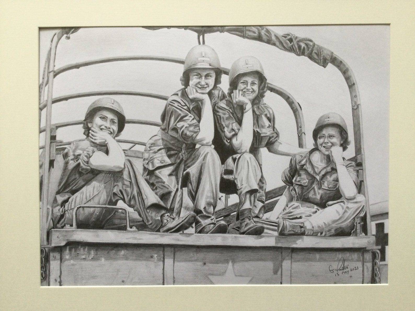 US Army Nurses During WW2. Fine Art Pencil Print. - Etsy