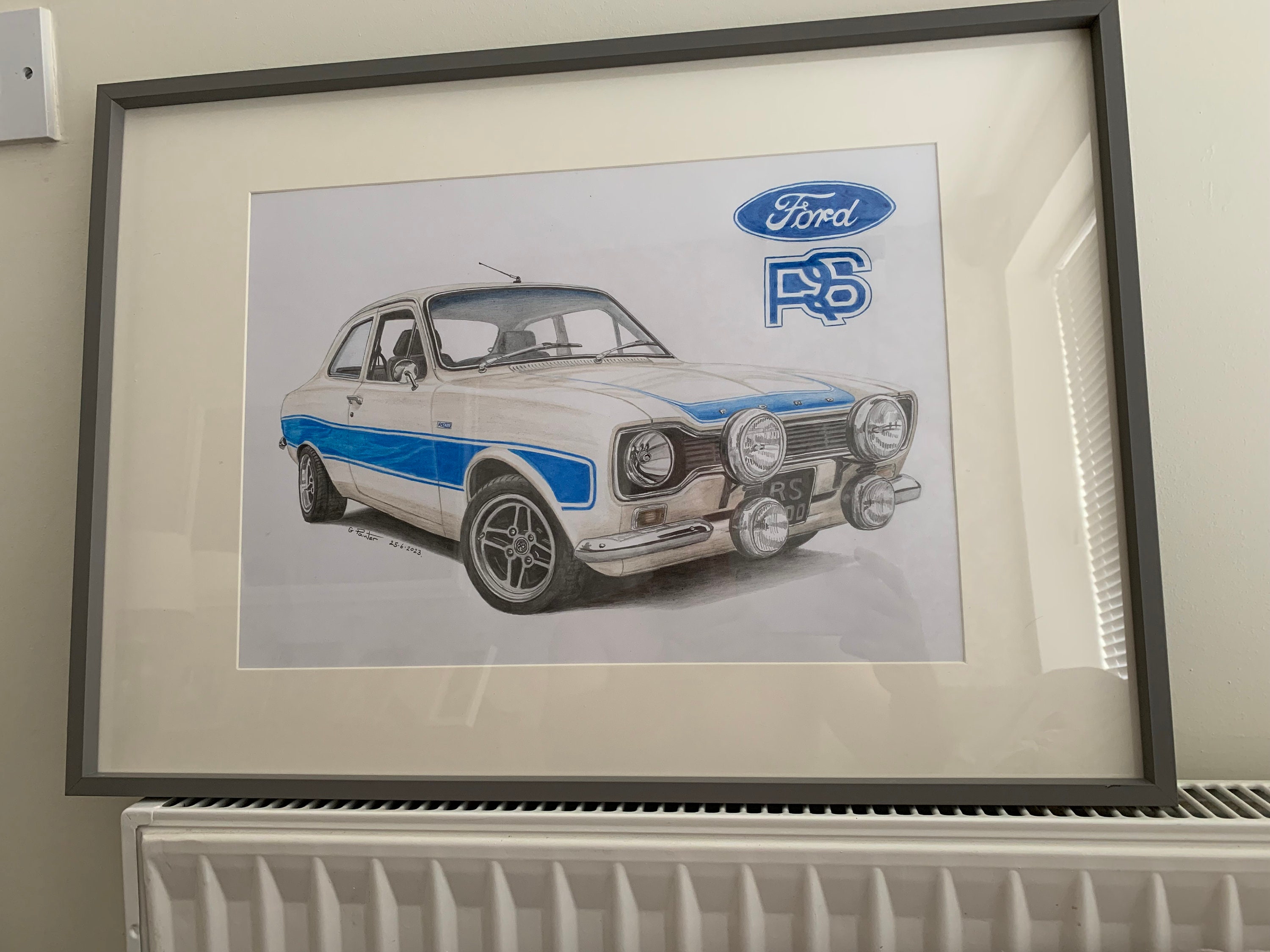 Ford Escort Mk 1 RS2000. A Fine Art Pencil Drawing Print. - Etsy UK