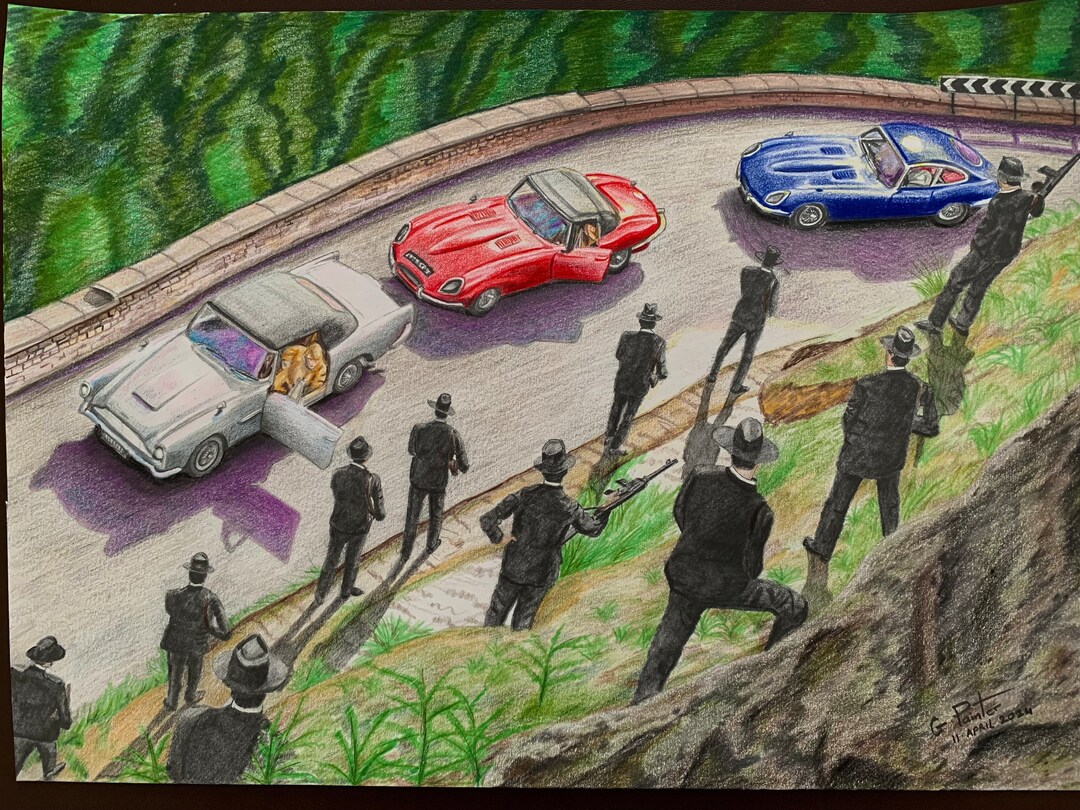 The Italian Job Mafia. A Fine Art Pencil Drawing Print - Etsy UK