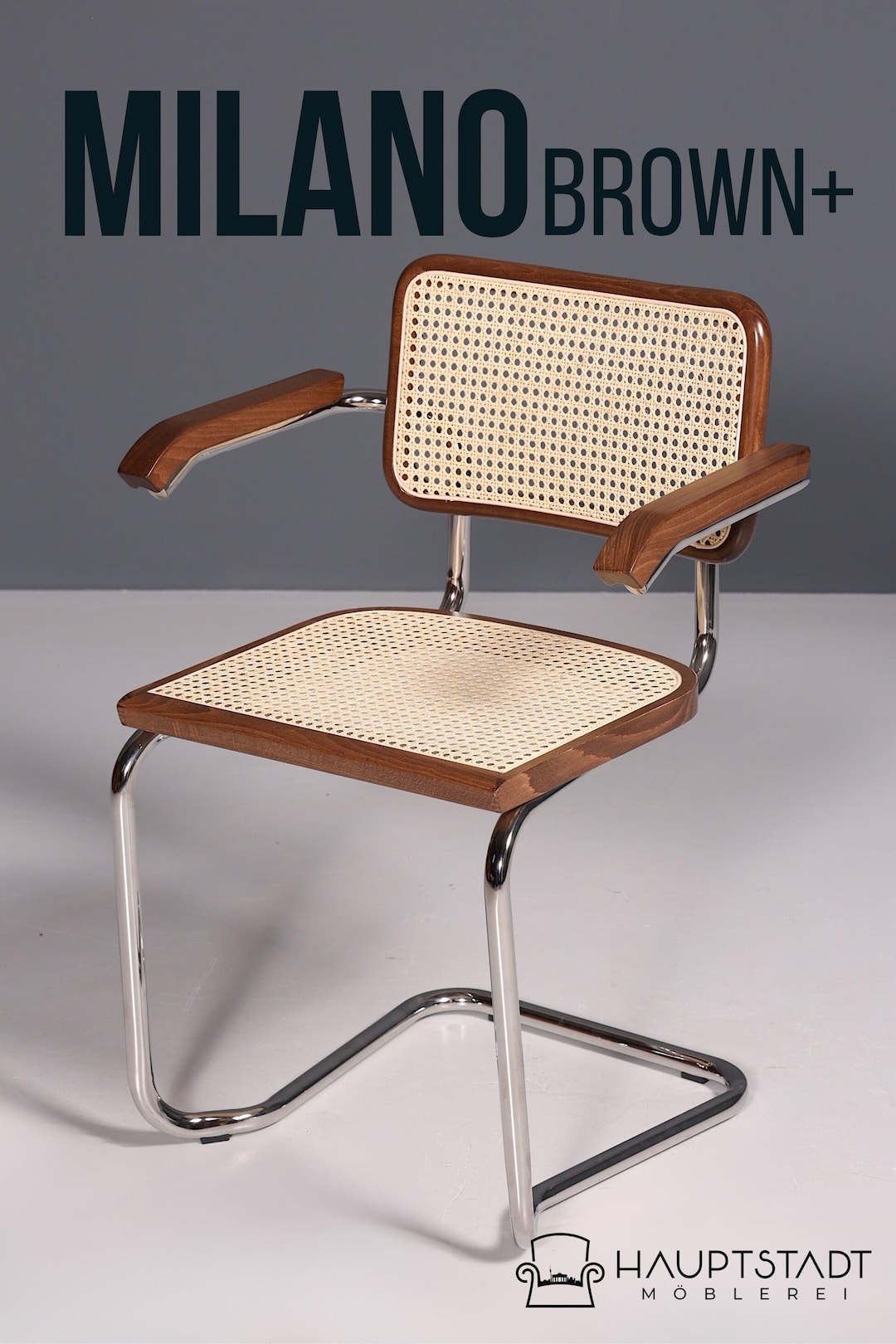 Wicker Cantilever Armchair "milano" Made in Italy Brown Kitchen Chair ...