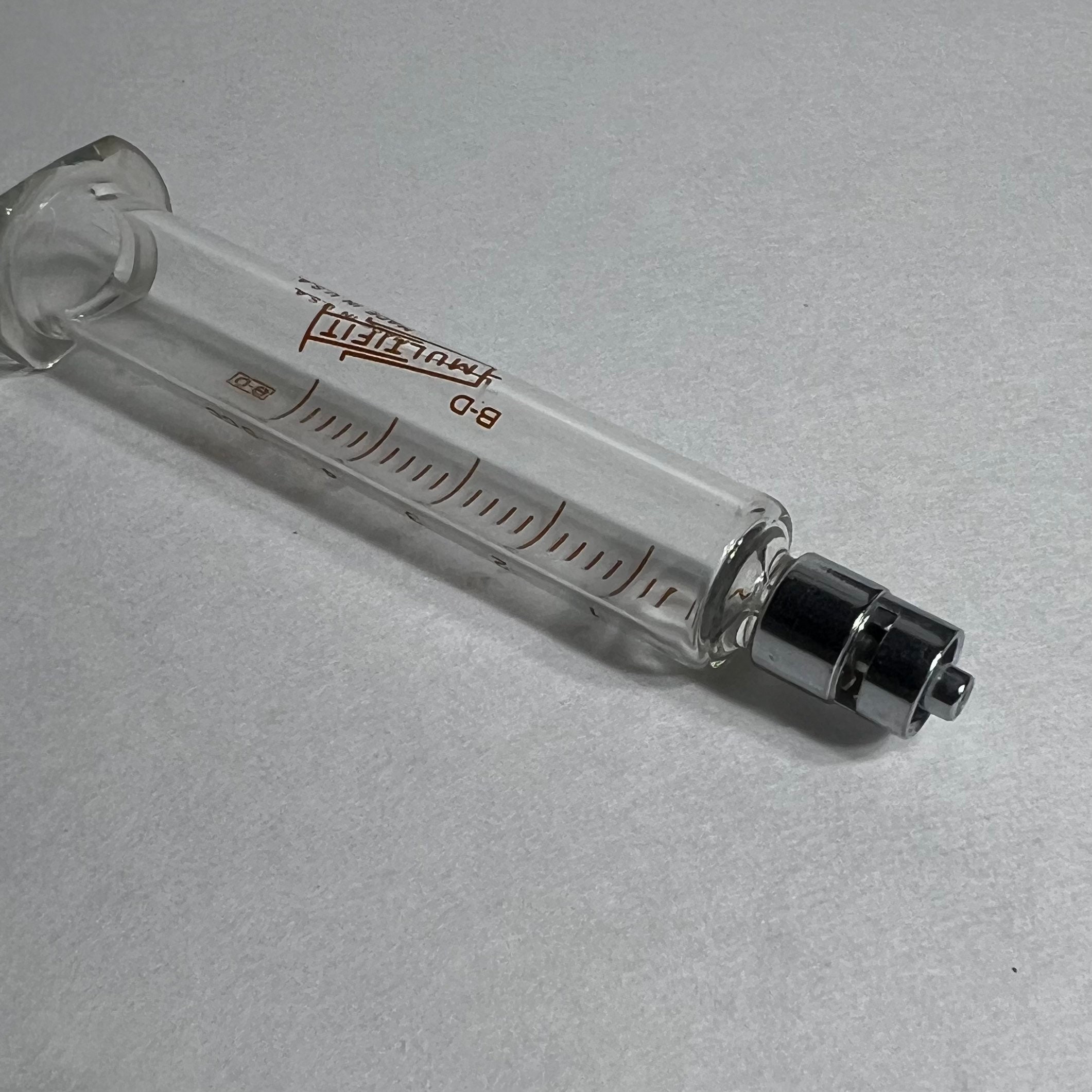 Vintage Glass Syringe, Apothecary or Goth Accent, Benson Dickinson ...
