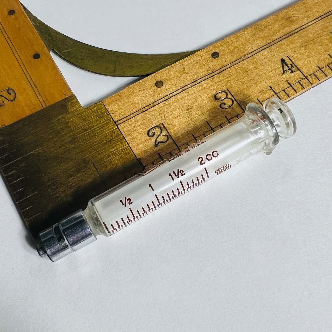 Vintage Glass Syringe, Apothecary or Goth Accent, Benson Dickinson ...