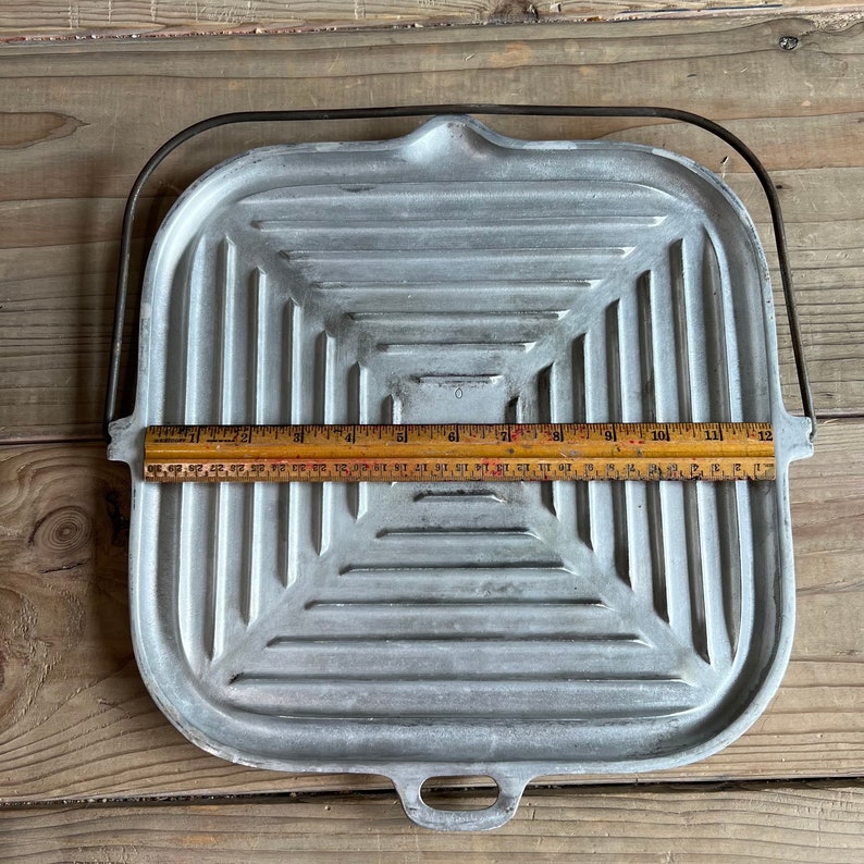 Vintage Aluminum Stove Griddle, Silver Seal Cookware, Midcentury Grill ...
