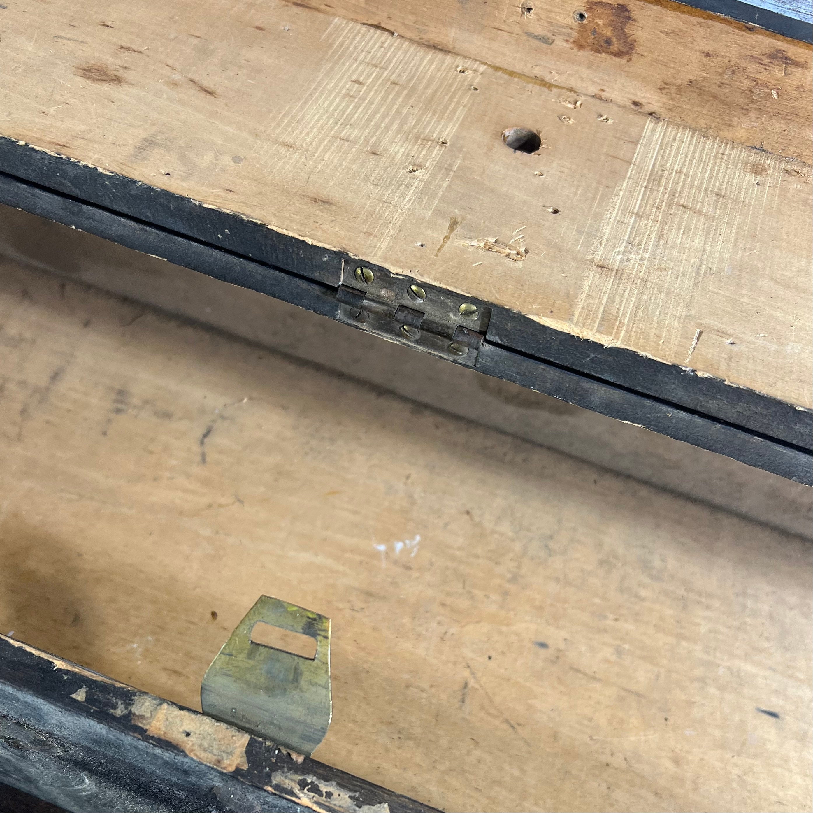 BIG Vintage Wooden Tool Box Industrial Decor and Storage - Etsy