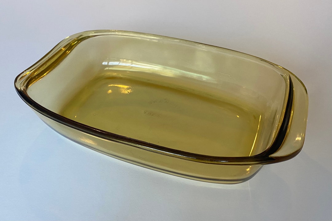 Vintage Dynaware Casserole Dish, Pyr-o-rey Amber Glass - Etsy