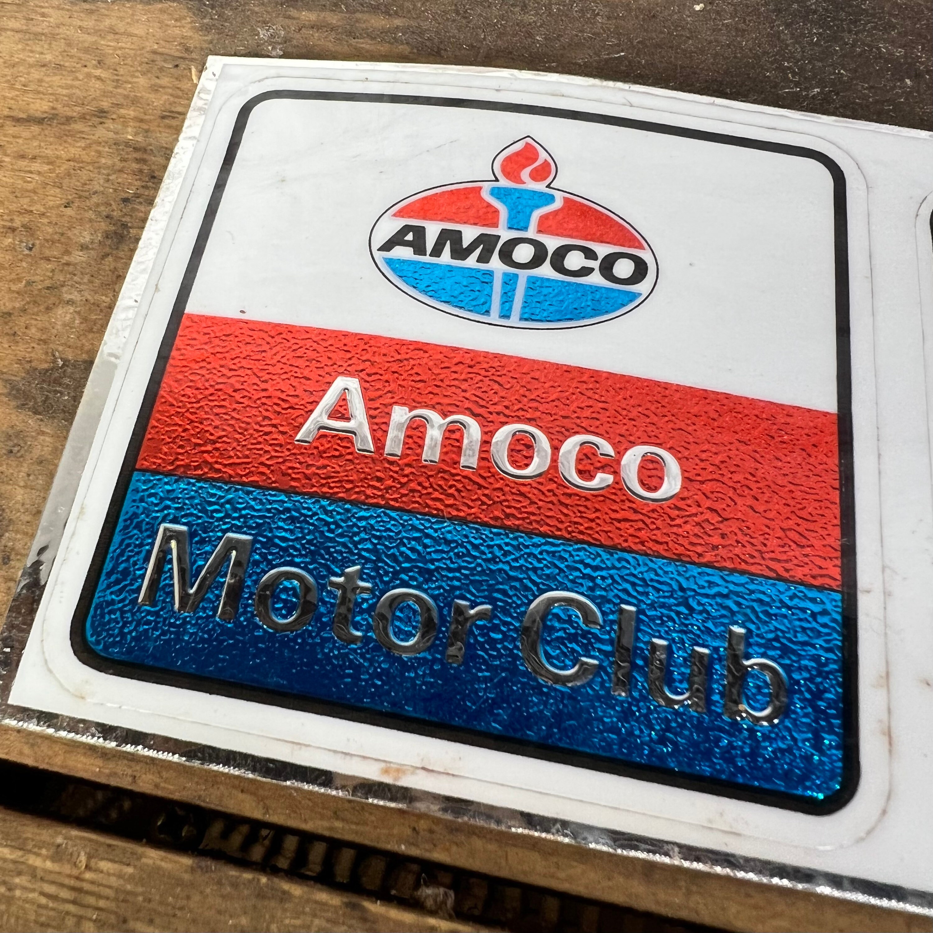Amoco Motor Club Decal, New Old Stock 1960s and 1970s Amoco Motor Club ...