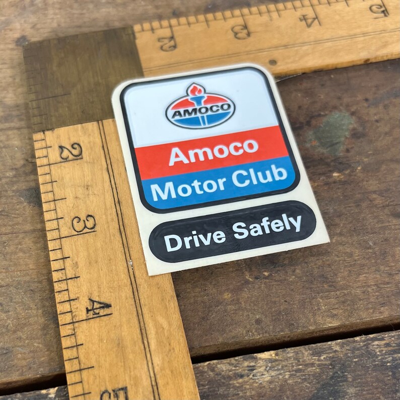 Amoco Motor Club Decal, New Old Stock 1960s and 1970s Amoco Motor Club ...