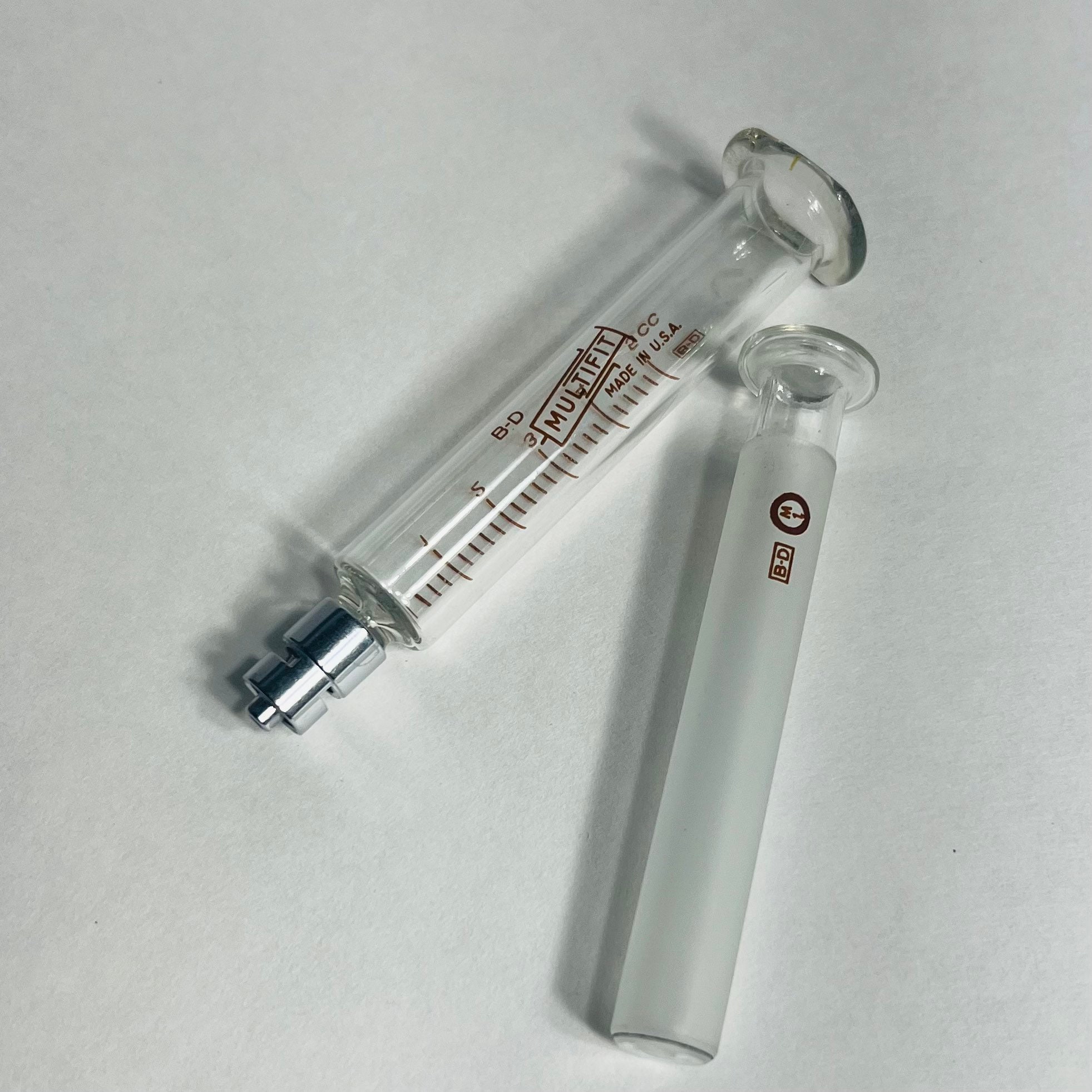 Vintage Glass Syringe, Apothecary or Goth Accent, Benson Dickinson ...