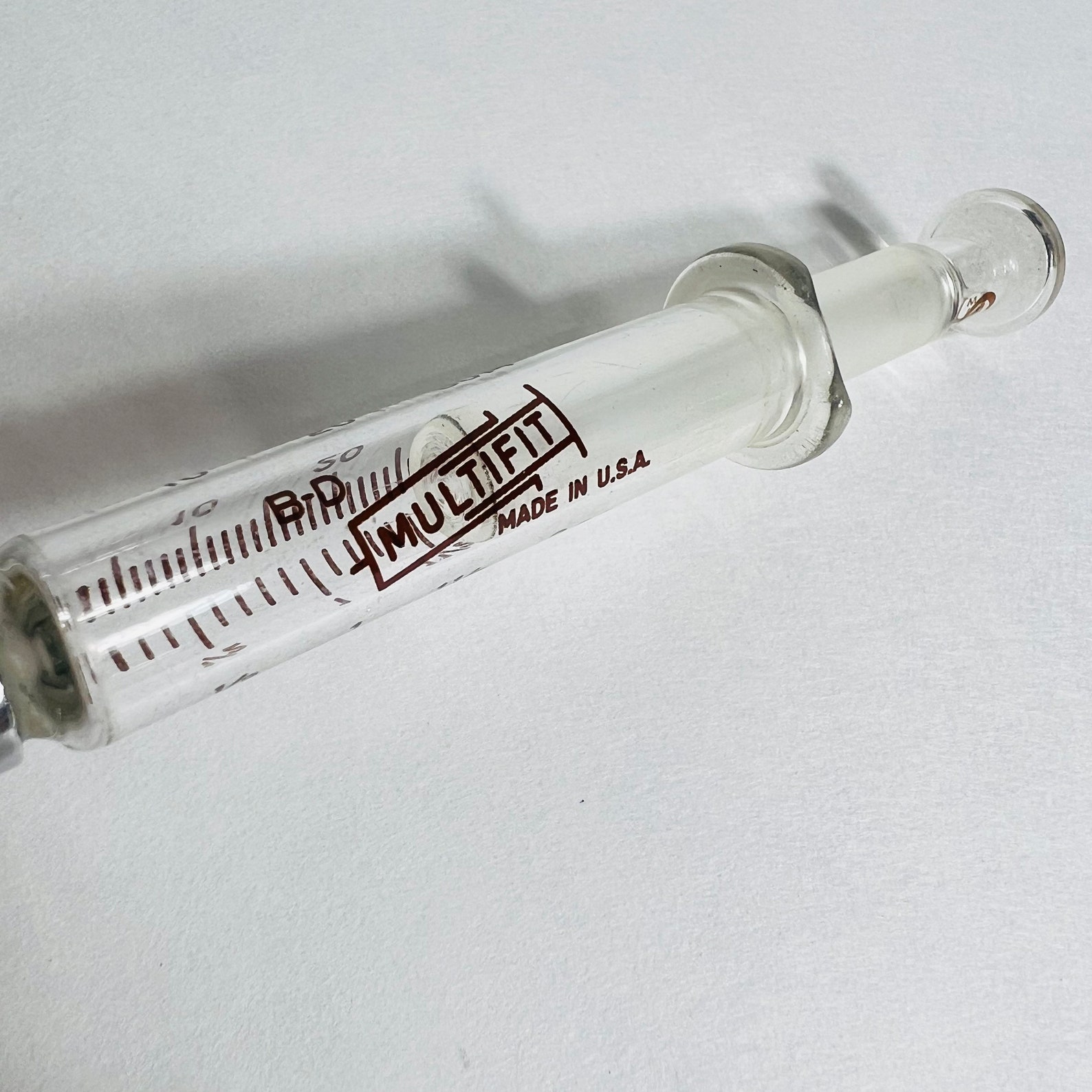 Vintage Glass Syringe, Apothecary or Goth Accent, Benson Dickinson ...
