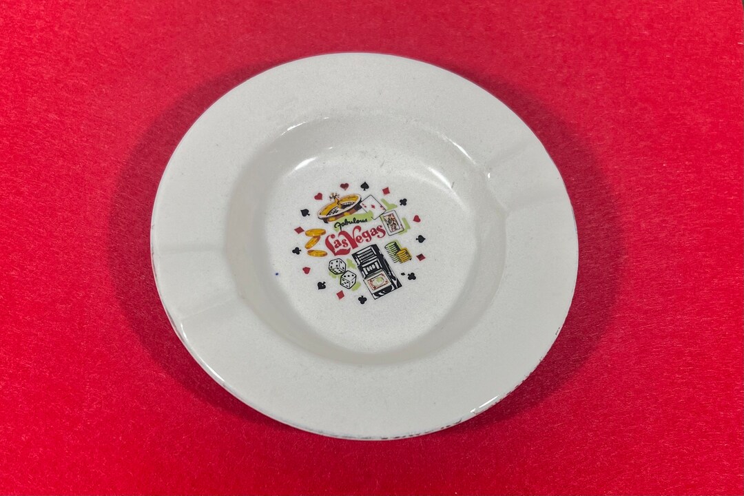 Vintage Las Vegas Ashtray, Retro Ceramic Souvenir Mcm Ashtray - Etsy