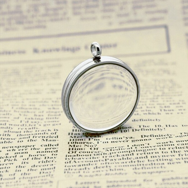 Glass Locket Pendant - Etsy