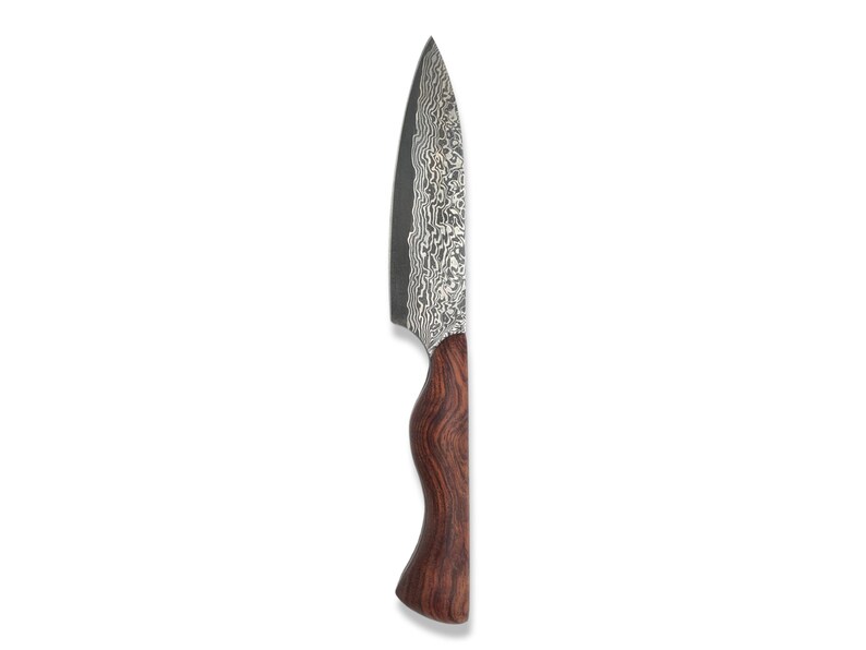 Paring Knife the Essential Hazel Wood Handle Cell Damascus Kitchen ...