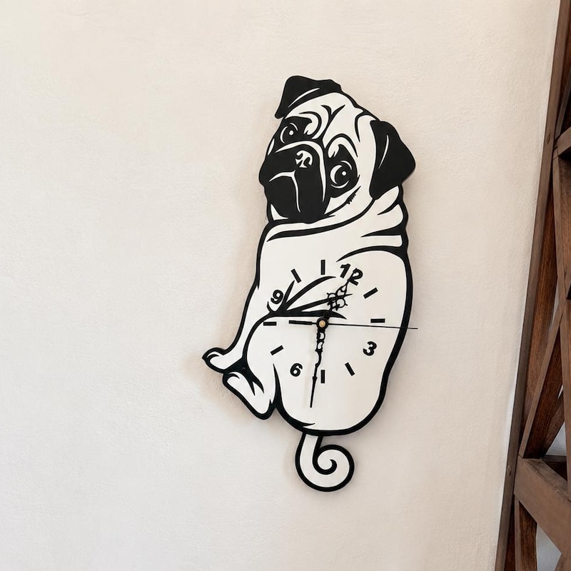 Dog Design Wall Clocks - Etsy