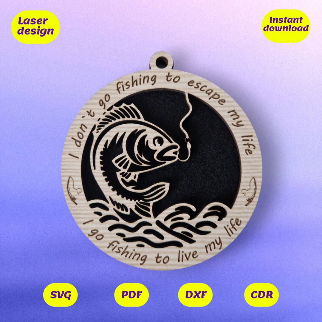 Air Fresheners Fishing Laser File, Svg Cut File, Laser Design, Cnc ...