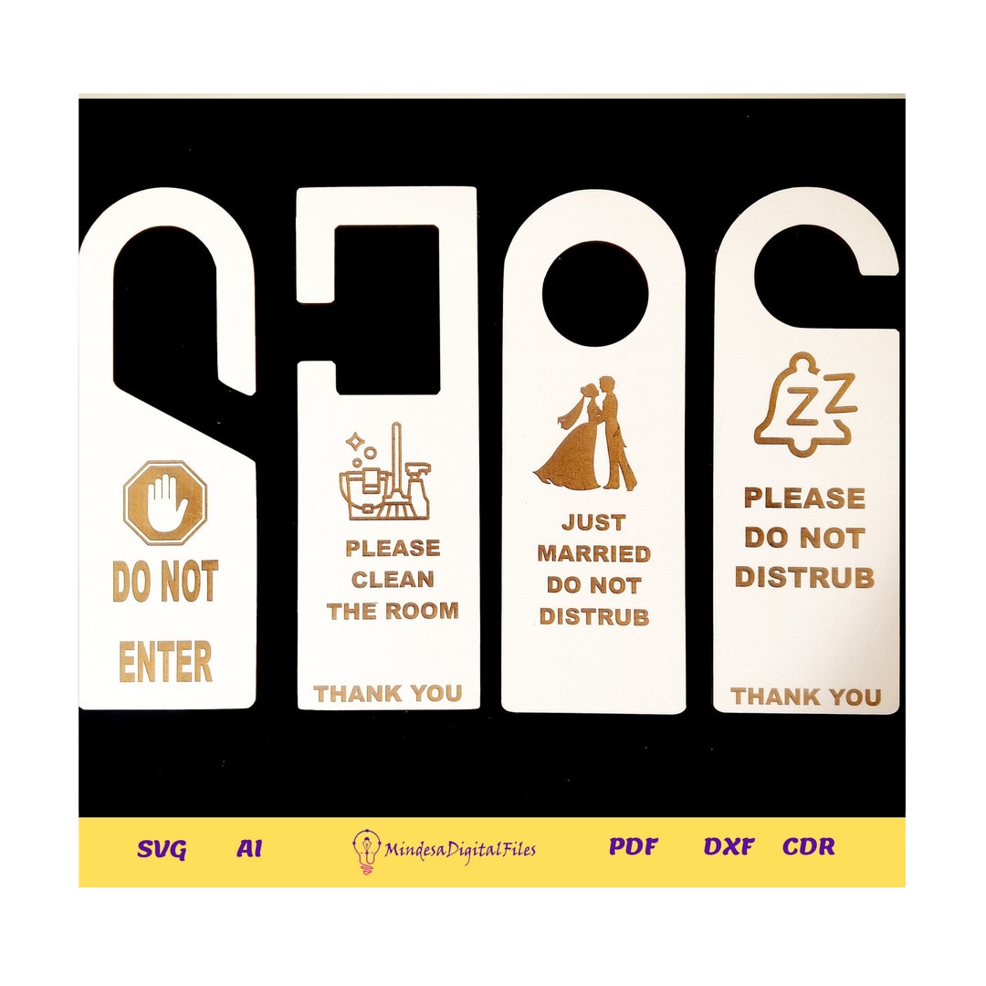 Door Signs Design for Laser Cut , Digital Files, Cdr, Dxf, Ai, Svg,pdf ...