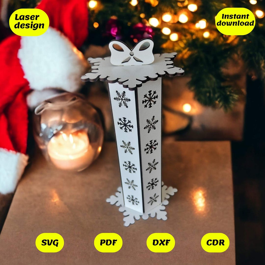 Christmas Letter Box Designs for Laser Cut, Digital Files, Cdr, Dxf, Ai ...