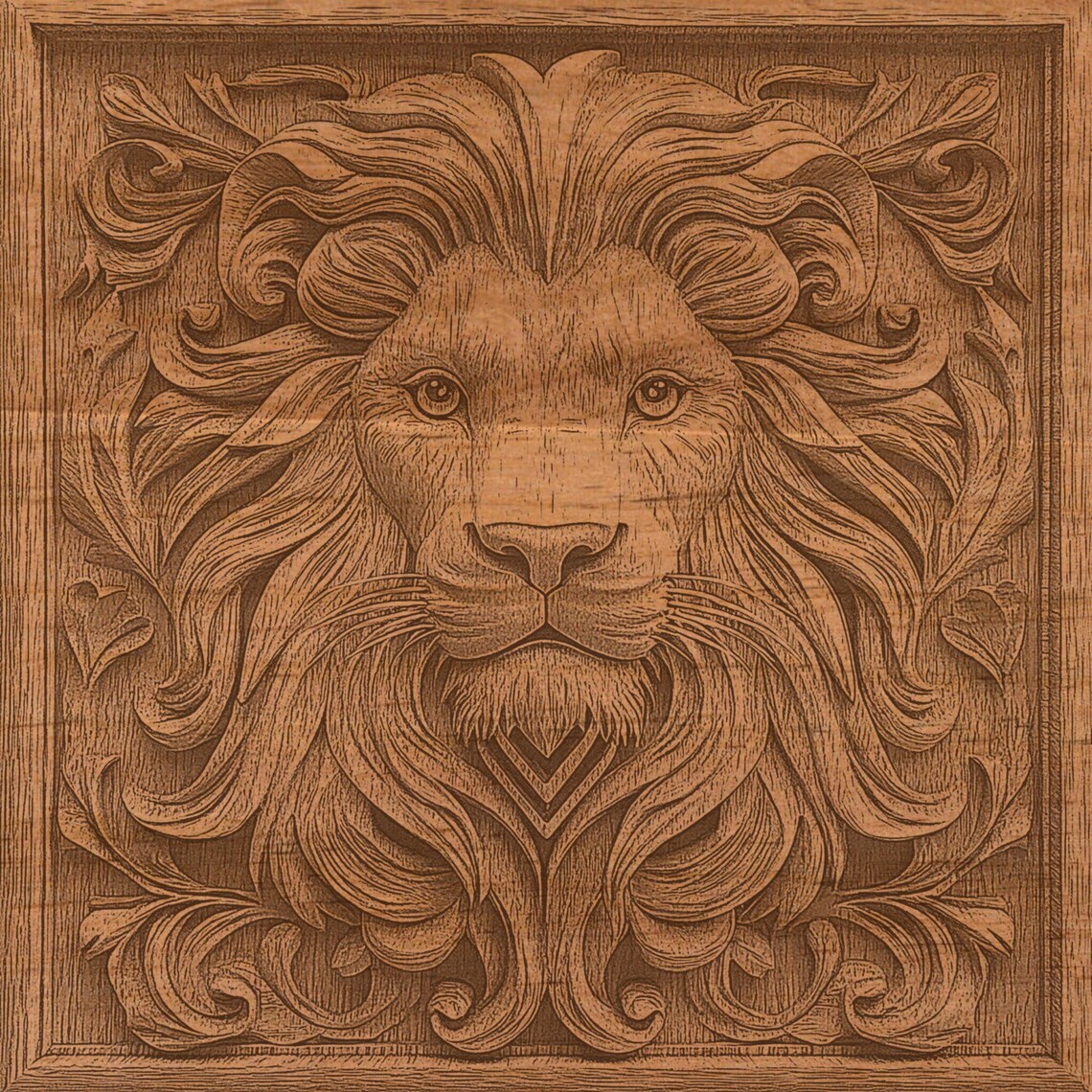3D Laser Engrave Lion PNG, 3D Illusion, Laser Ready , Laser Burn File ...