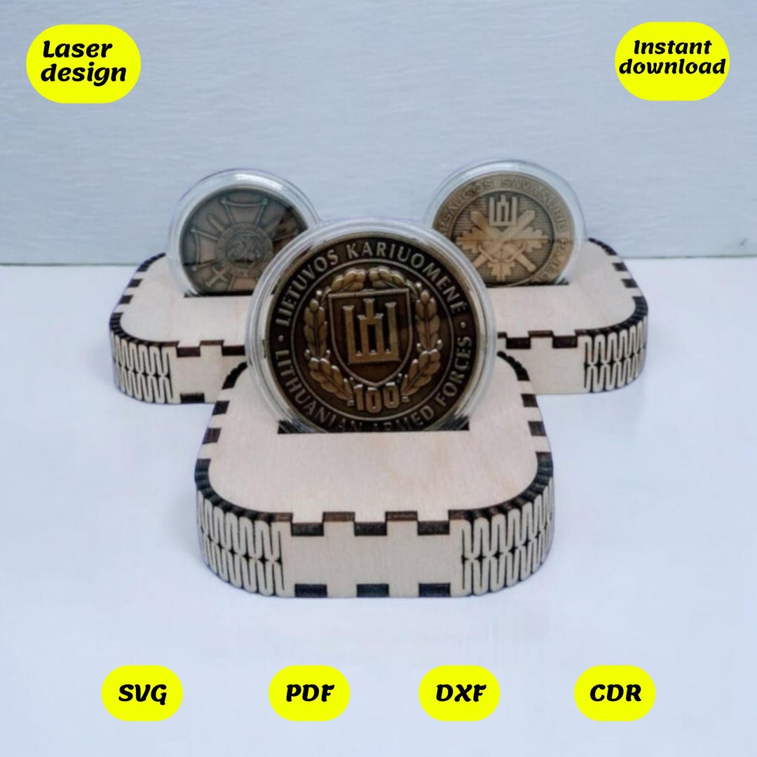 Laser Cut Coin Display Stand Design (digital Files) - Etsy