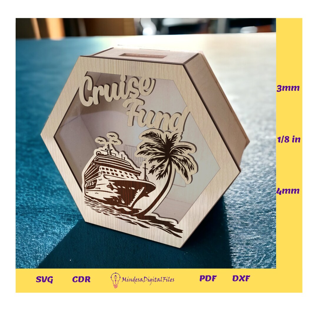 Cruise Fund Design for Laser Cut, Laser Files, Laser Cut Bank ...
