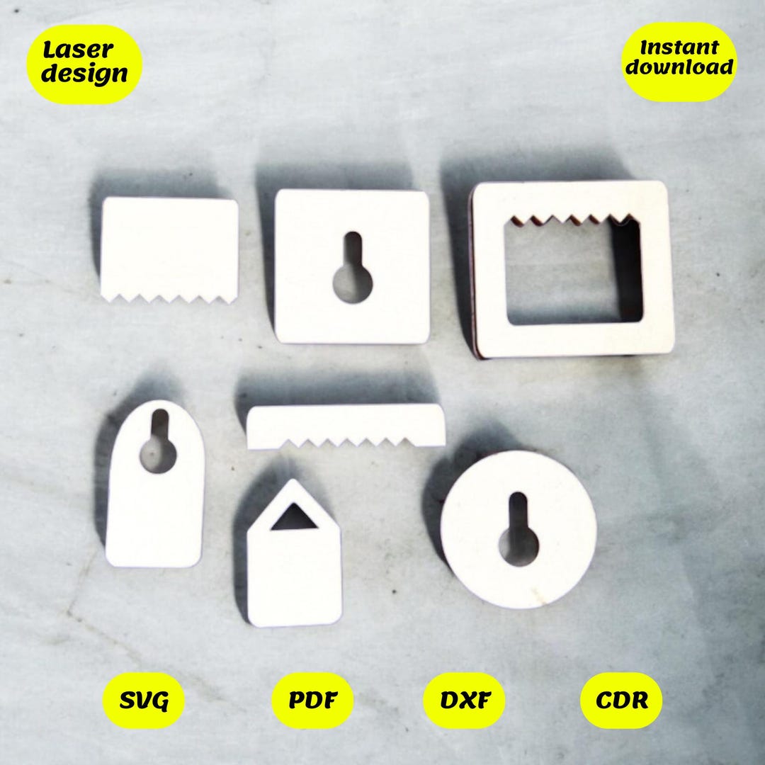 Frame Hangers Design for Laser Cut, Digital Files, Cdr, Dxf, Ai, Svg ...
