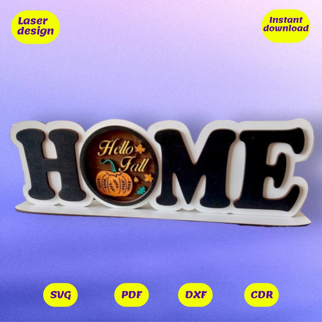 Interchangeable Sign Home Design for Laser Cut, Glowforge Svg, Laser ...