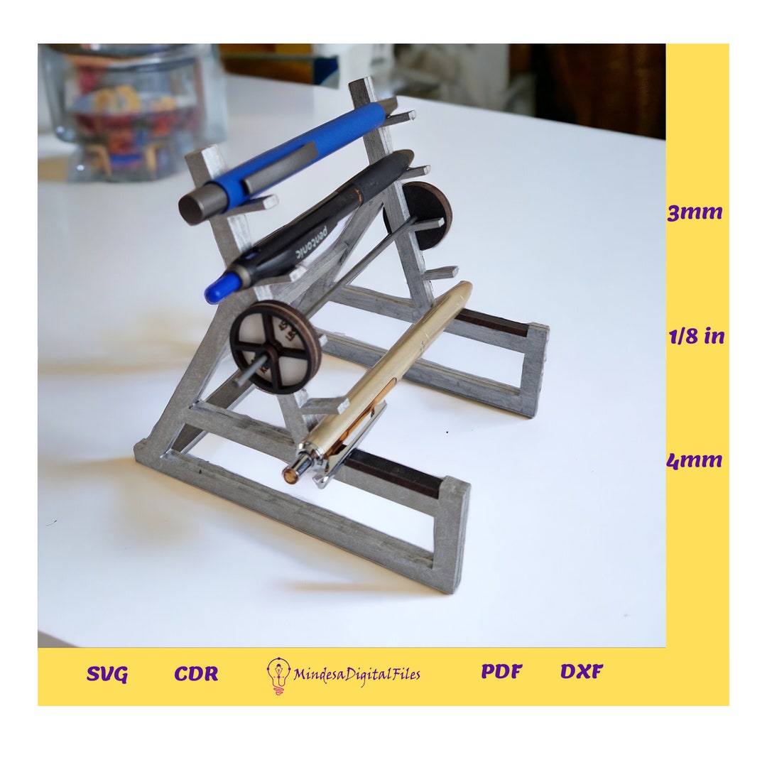 Squat Rack Pen Holder Design for Laser Cut, Digital Files, Laser Files ...