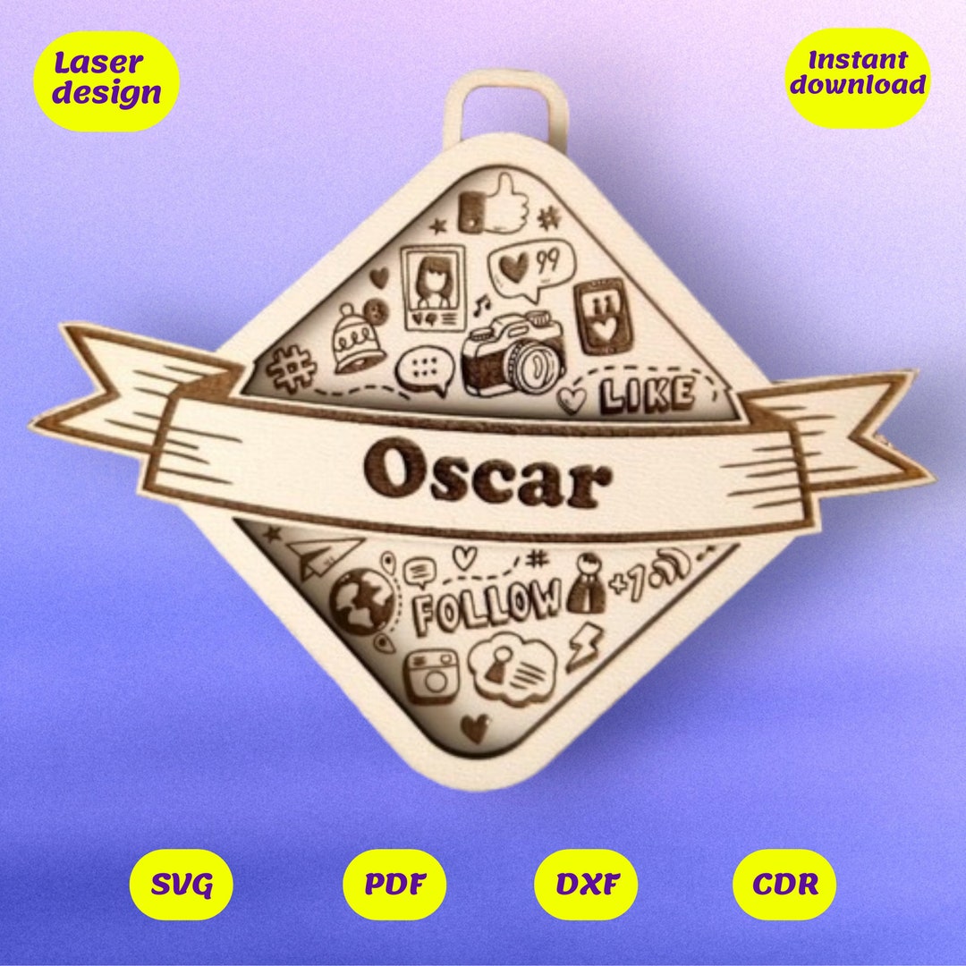 Laser Cut Files for Rhombus Social Christmas Ornament, Digital Files ...