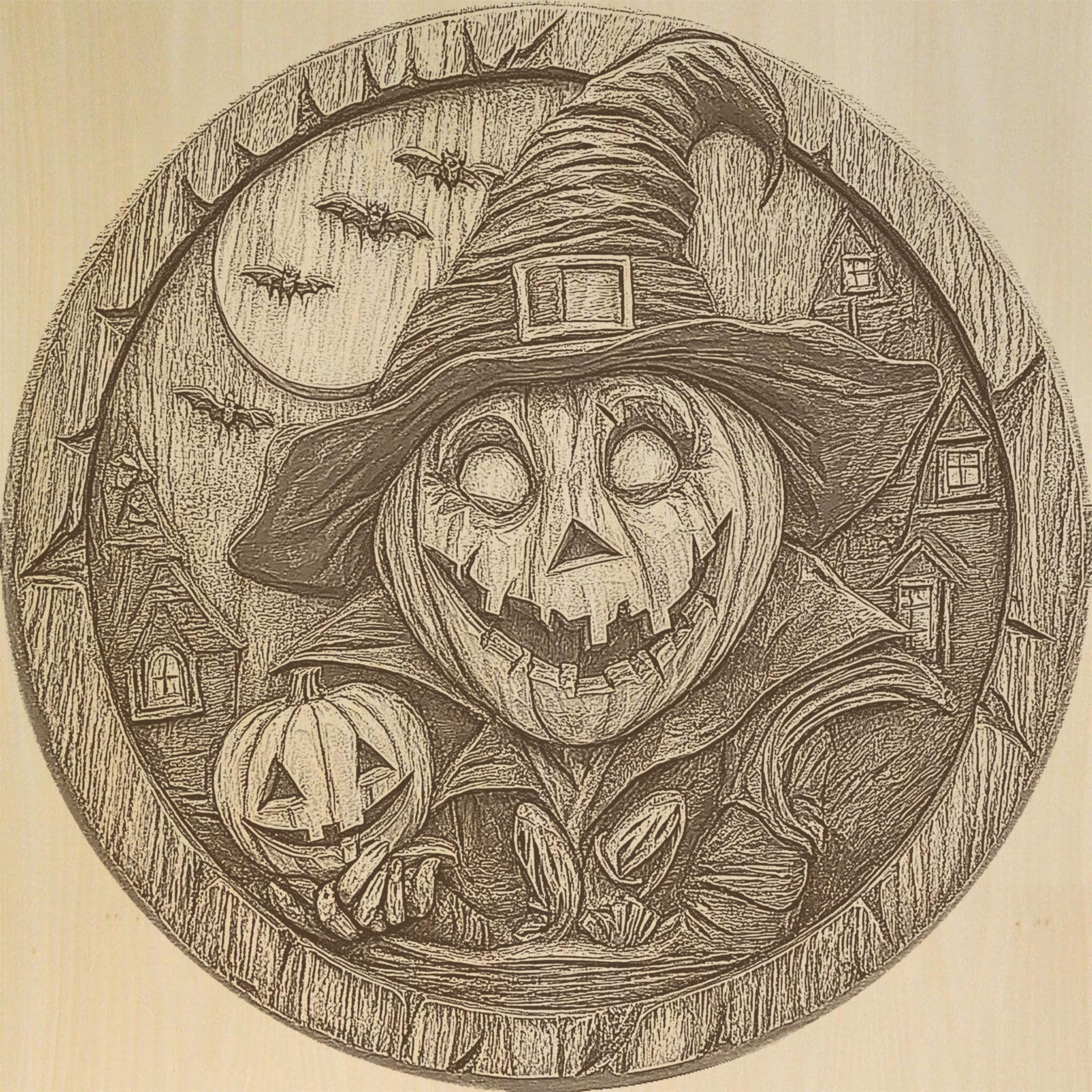 3D Effect Laser Engraved Pumpkin Head File (png, Svg, Jpg, Bmp) - Etsy