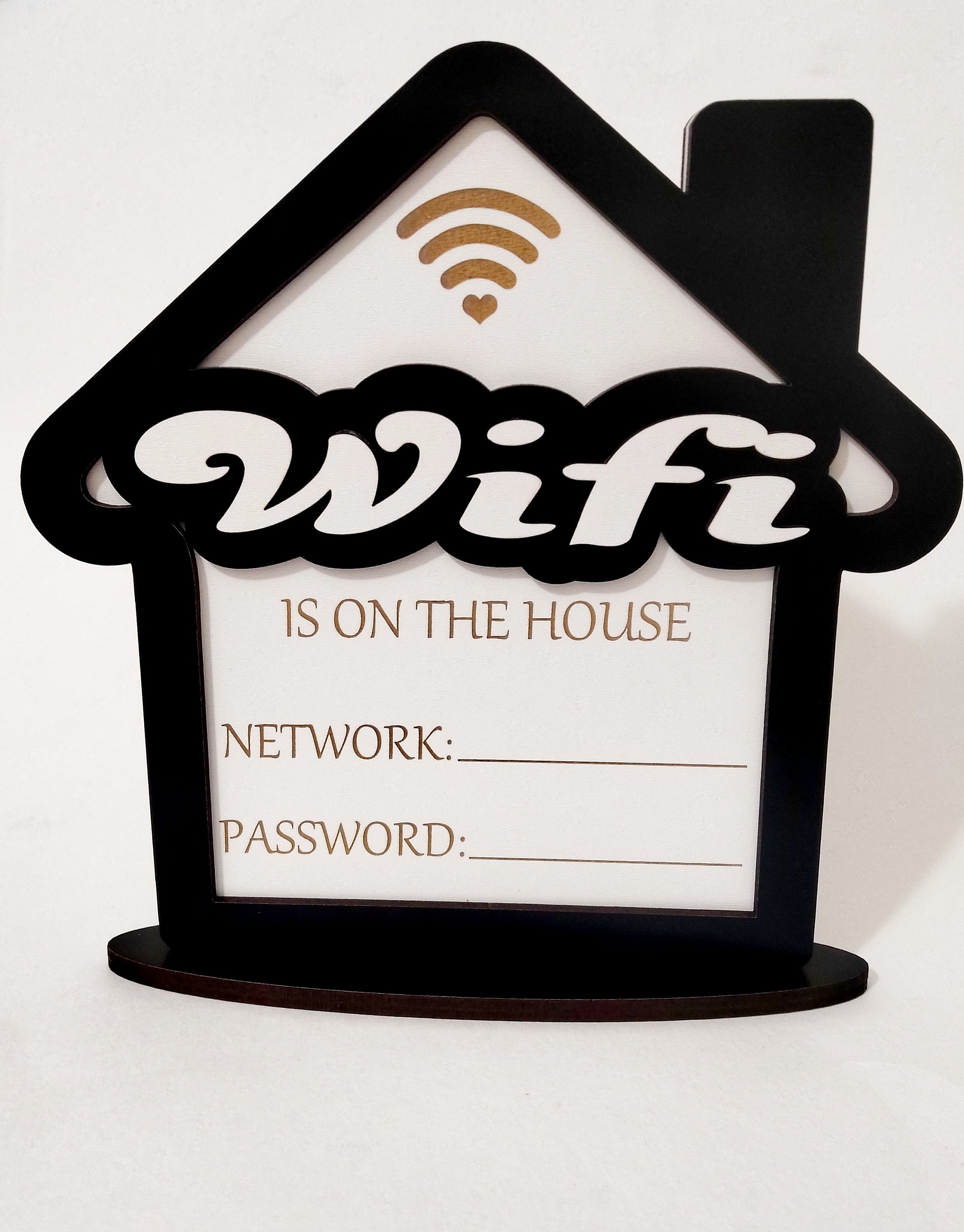 Wifi Sign With Stand or Hanger Design for Laser Cut Digital | Etsy