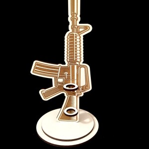 M16 Shape Pen Stand Design for Laser Cut, Digital Files, Cdr, Dxf, Ai ...