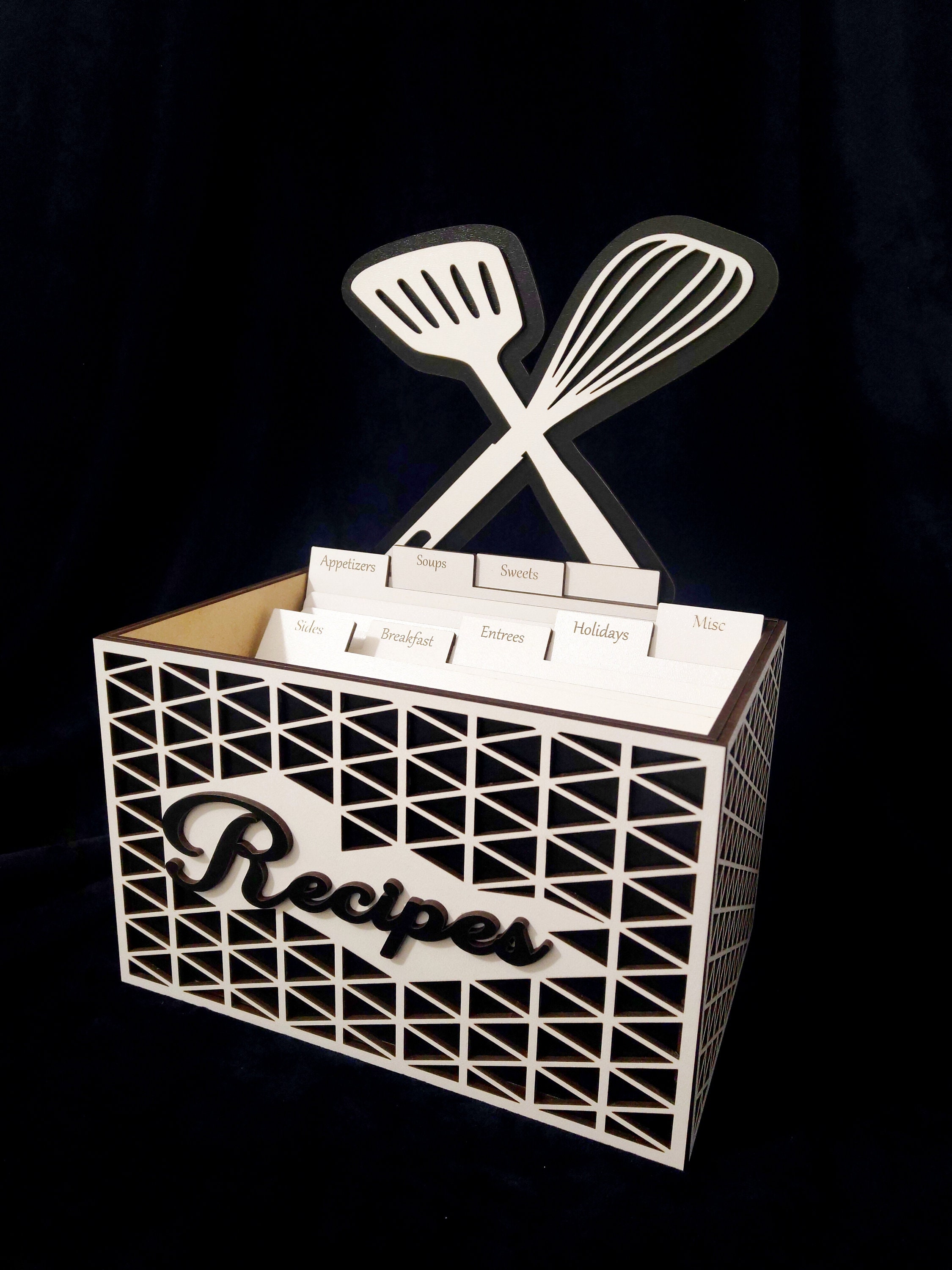 Recipes Box Design for Laser Cut Digital Files Cdr Dxf | Etsy