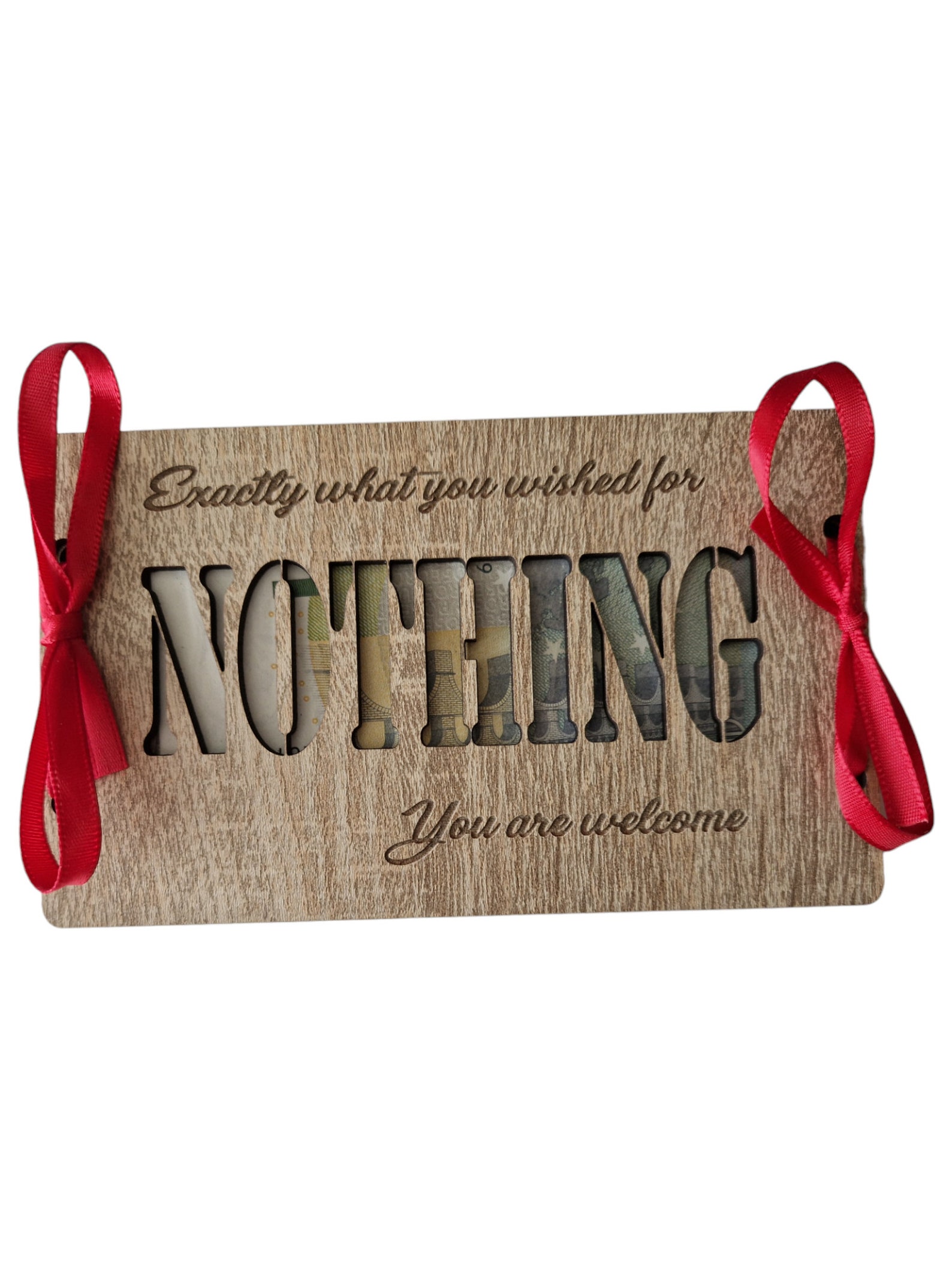 Laser Cut Money Gift Card "nothing" Design (digital Files) - Etsy