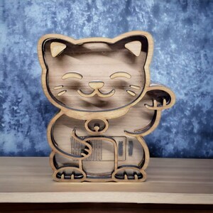 Set of 5 Animal Banks 30 Cm Design for Laser Cut, Digital Files, Cdr ...